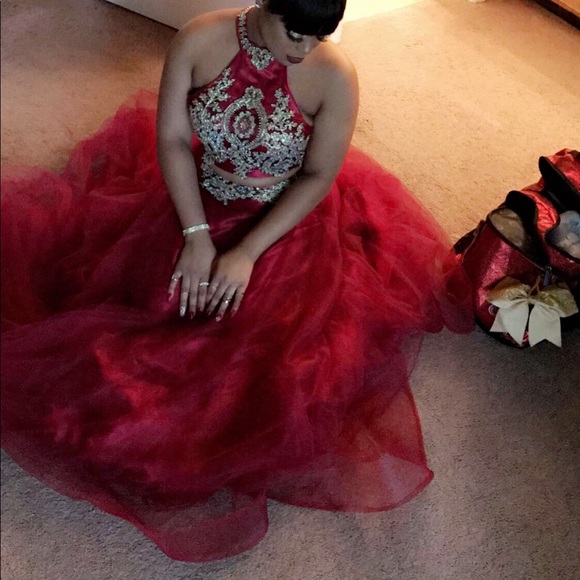 Dresses | Burgundy 2piece Prom Dress | Poshmark